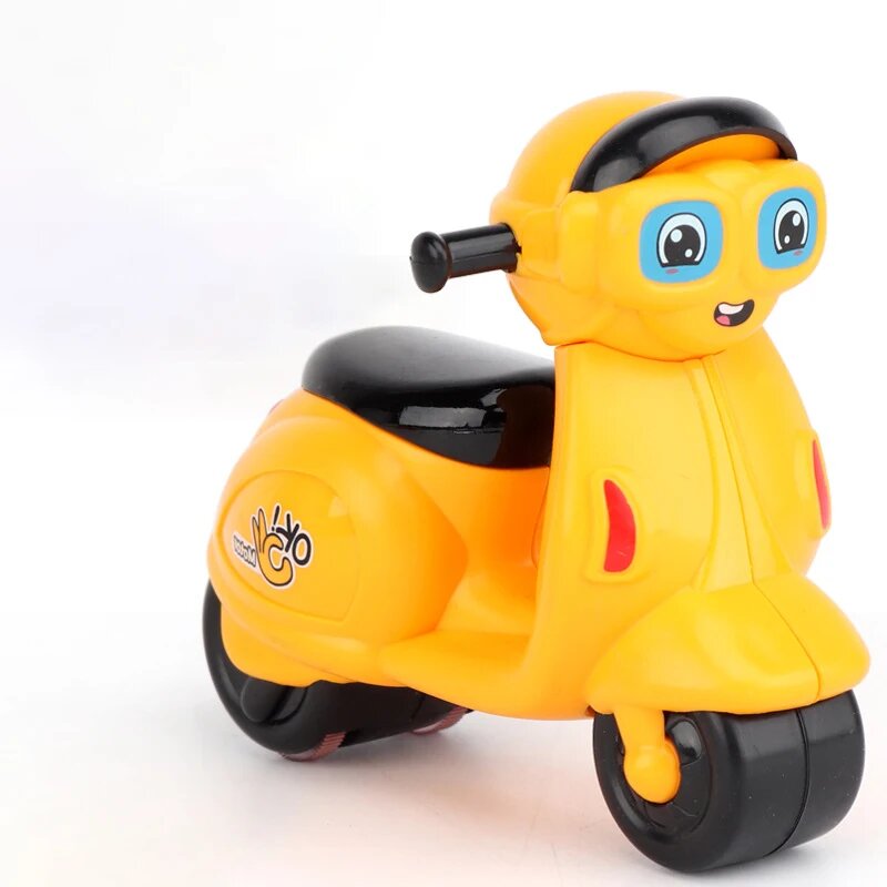 Мультяшный детский мотоцикл из пластика Funny Q A-Yellow