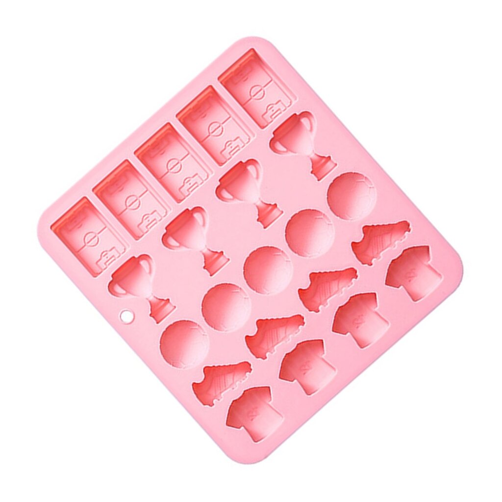 22 Формы для футбола из силикона, формы для выпечки, формы для шоколада, Розовый