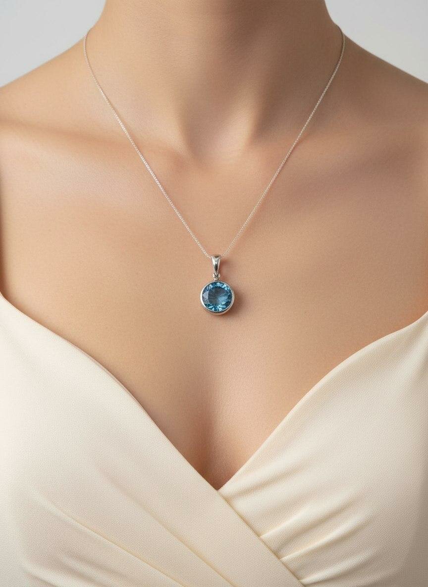 Подвеска, серебро, 925 проба, топаз