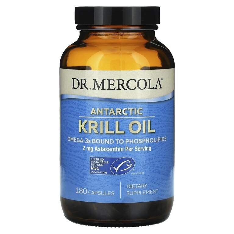Dr. Mercola, Krill Oil, Масло антарктического криля, 180 капсул
