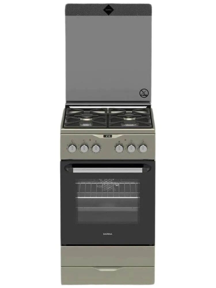 Плита DARINA PL KM241 311 1X, газовая, электрическая духовка, серебристая