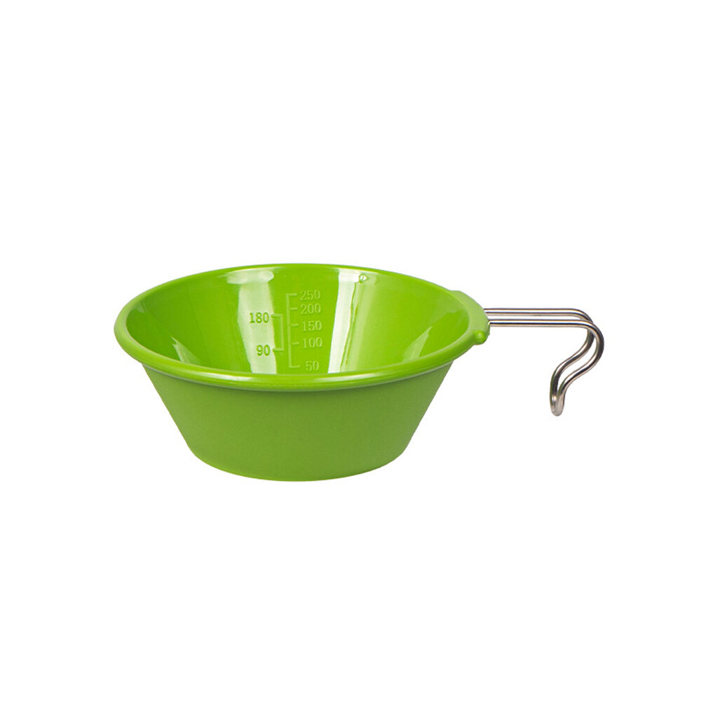 Sierra Bowl PBT 250ml, зеленый, оранжевый, серый, белый, диаметр 125mm, высота 46mm, длина ручки 40mm, вес 58g, для пикника, барбекю, походов, кемпинга, укладка в стопки