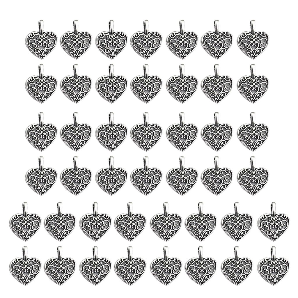 Миниатюрный кулон в форме сердца для рукоделия и подарков