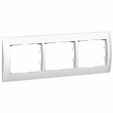 L777003 Рамка Galea-Деко на 3 поста гориз. белая