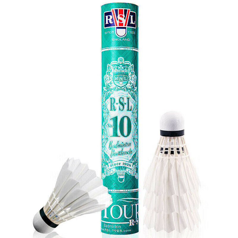 RSL (RSL) Badminton Shuttlecocks Stable Flight Durable Training Duck Feather Shuttlecock RSL10 77 Speed 12pcs/Tube