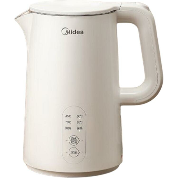 Электрический чайник Midea, milk white, 1.7 л, высокая скорость кипячения, защита от перегрева