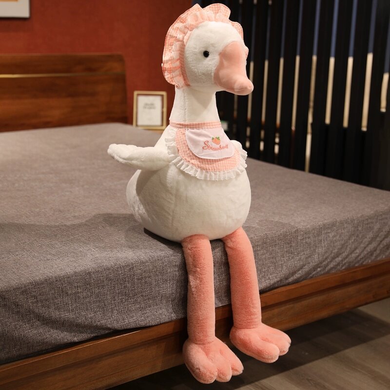 Плюшевая игрушка: большая милая кукла-гусь, успокаивающая игрушка для сна, плюшевая игрушка-подушка в виде гуся,