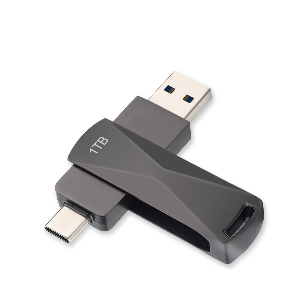 Флеш-накопитель двойного интерфейса Type-c + USB 3.0 для мобильных телефонов и компьютеров 1TB [расширение 128GB] USB 3.0 черный/розовый/серебристый алюминиевый сплав