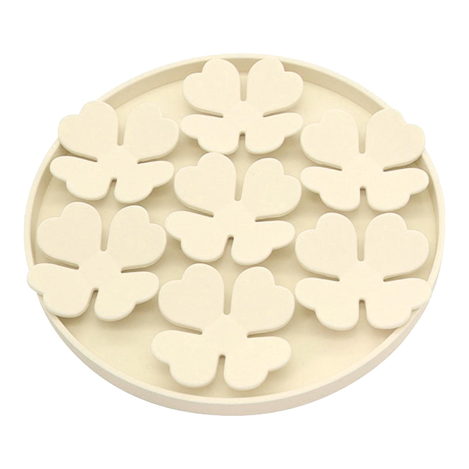 Силиконовый коврик для медленного корма для кошек и собак с присоской, лизунец для дома и магазина, бежевый