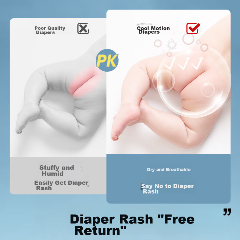 DADDY BABY Baby Diapers, Cool-Action Diapers, L Size, 18 Pieces (9-14KG)