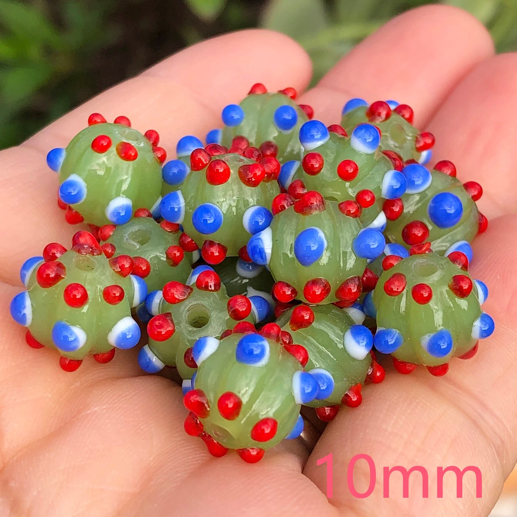 Бусины из муранского стекла Annebeads 12 мм 5pcs, 10mm