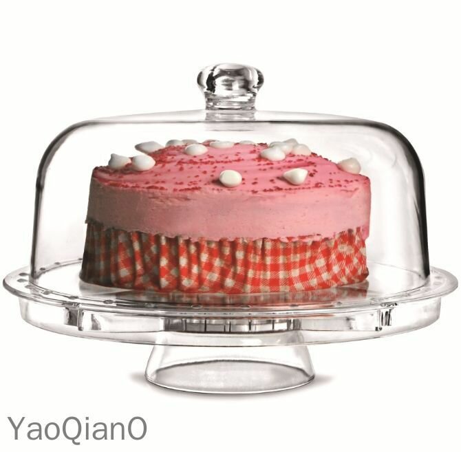 Акриловая подставка для торта с крышкой 6 в 1 многофункциональная сервировочная тарелка для десертов, закусок и фуршетов