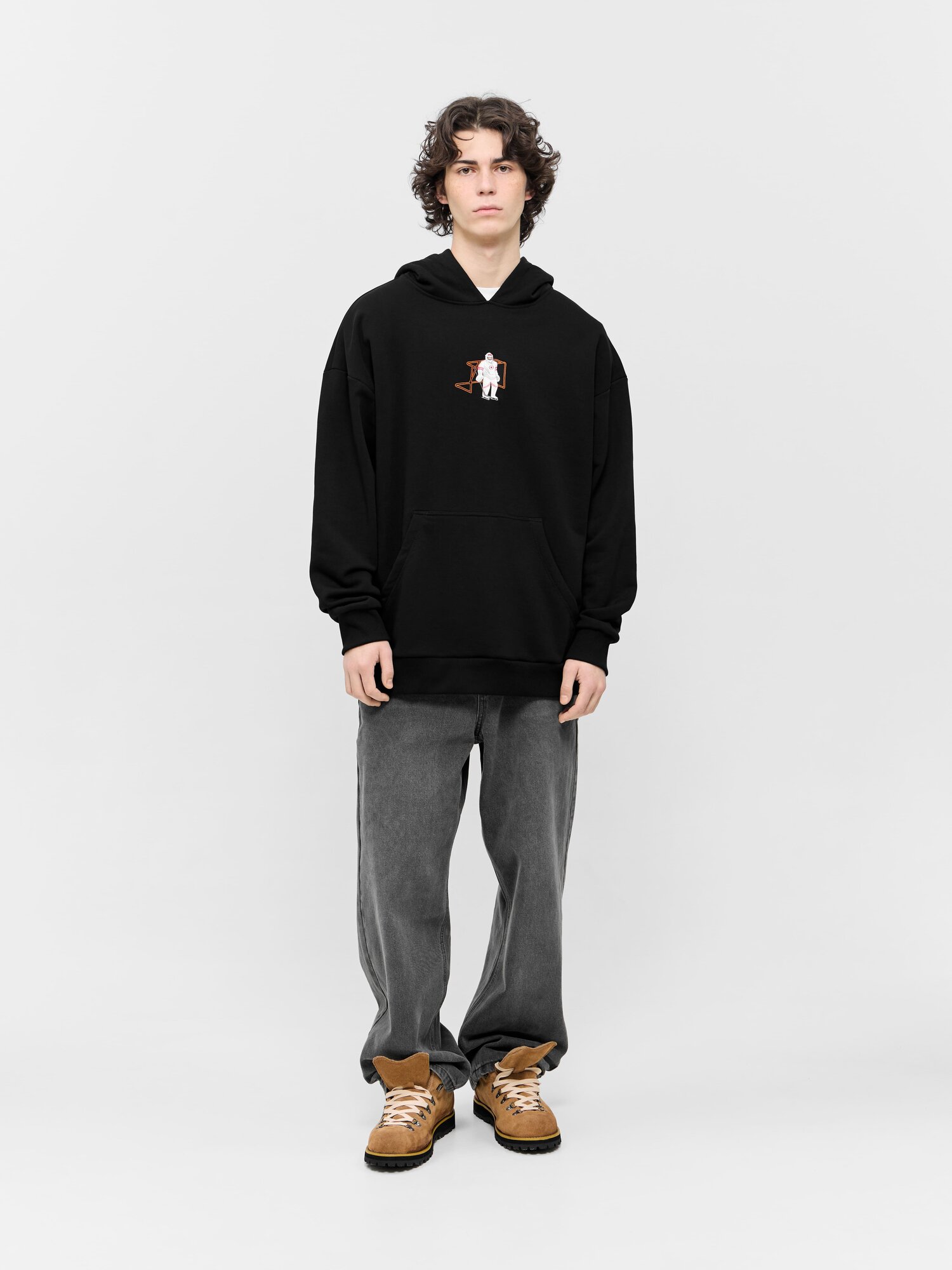 Черная худи Кинопоиск х Ничего Обычного "Одинокий вратарь"