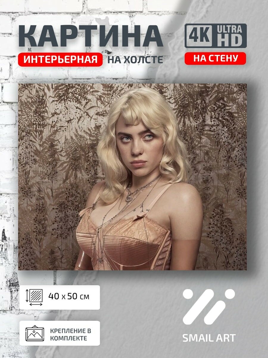 Картина на холсте интерьерная 40 на 50 на стену American singer для спальни атмосфера