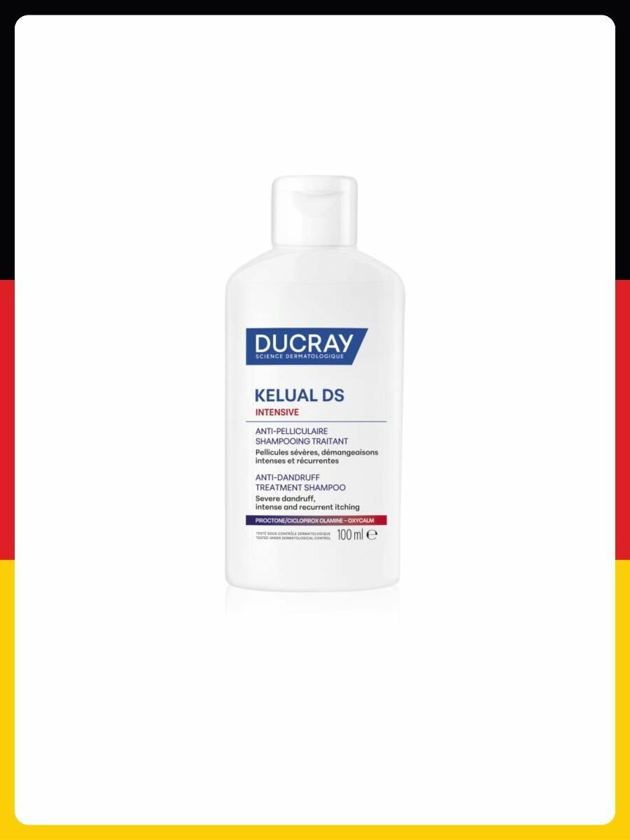 Шампунь для волос Ducray Kelual DS Intensive Anti-Dandruff Treatment Shampoo, 100 мл