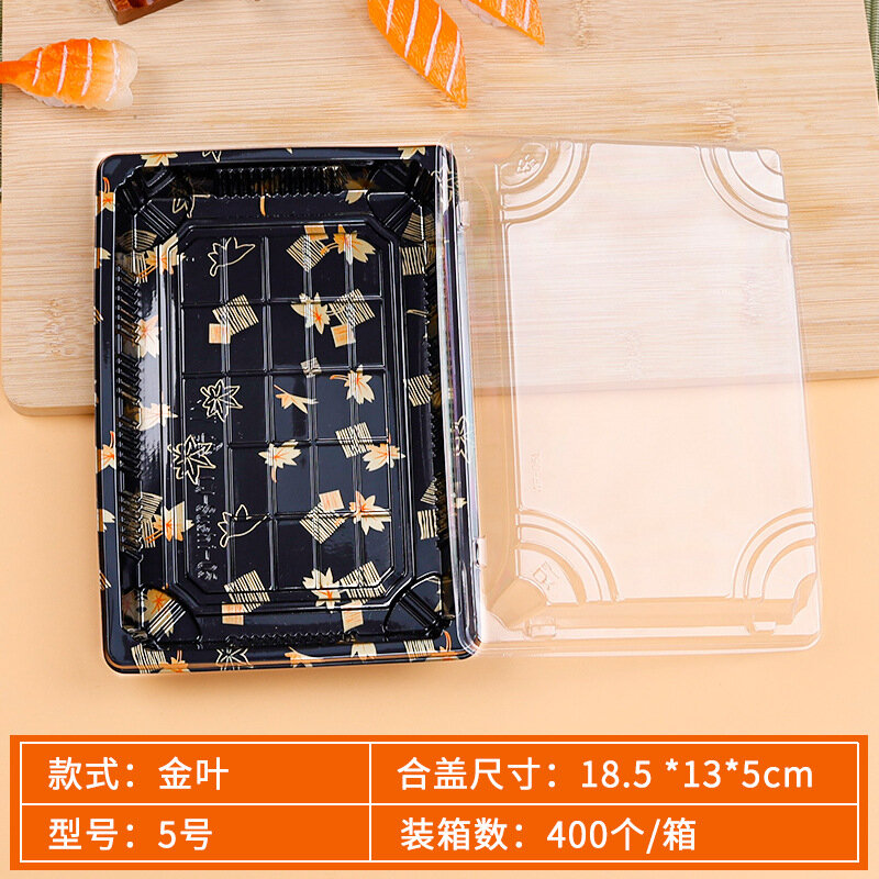 Оптовая коробка для суши, японская суши-коробка, одноразовая прозрачная пластиковая коробка, антизапотевающая коробка для лосося