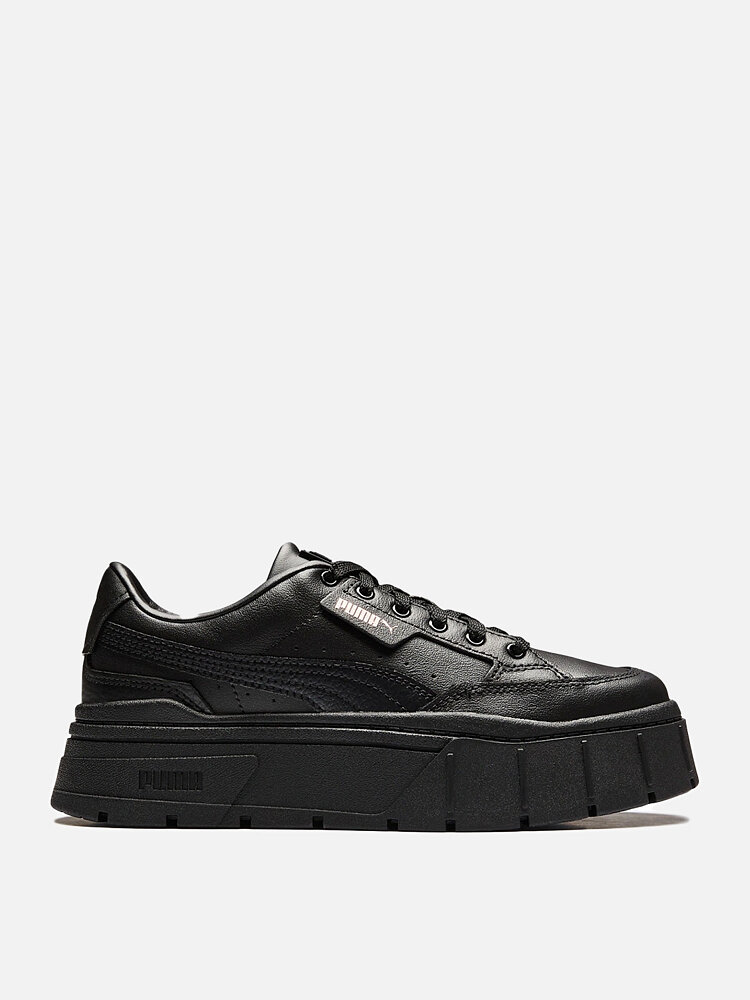Кроссовки PUMA Mayze Stack Lthr Wns, полнота 6 (RU)/ на среднюю стопу, размер 37, черный — фото 1