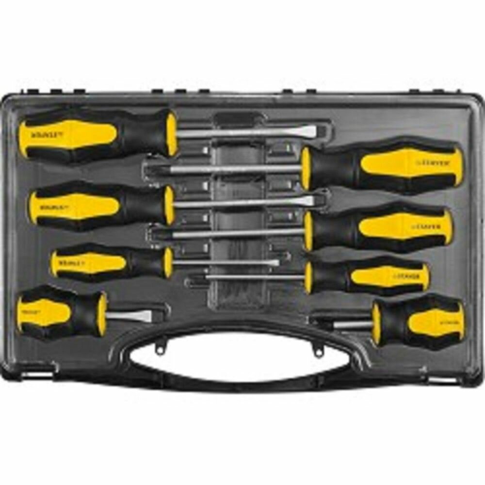 Набор отверток STAYER 25055-H8_z02 "MASTER" HERCULES, Cr-V, эргономичная двухкомпонентная рукоятка, 8шт.