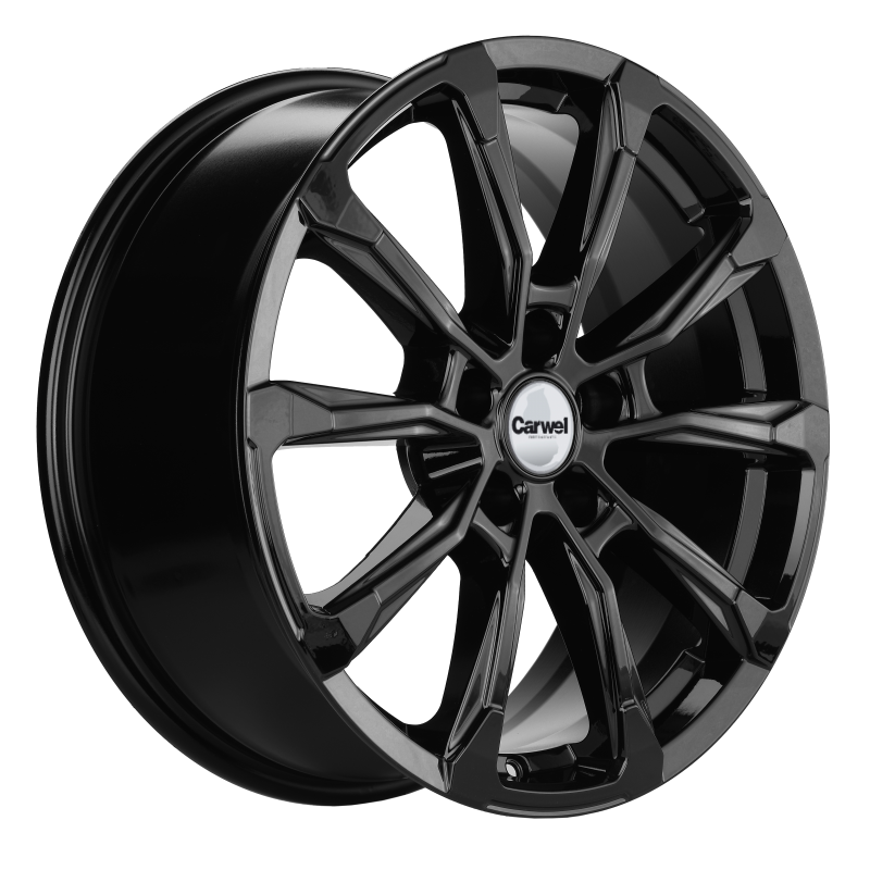 Диск колесный Carwel Ишим 1808 (Geely Coolray) 7,5x18 5x114,3 Dia54.1 ET53 цвет BL (черный глянцевый)
