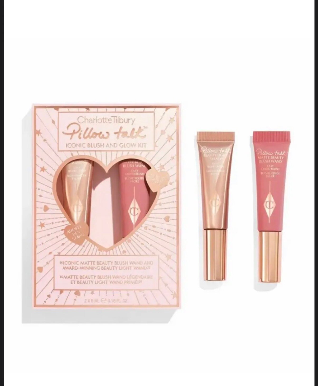 Набор Charlotte Tilbury "Pillow Talk", румяна + хайлайтер, лимитированная коллекция, 5мл