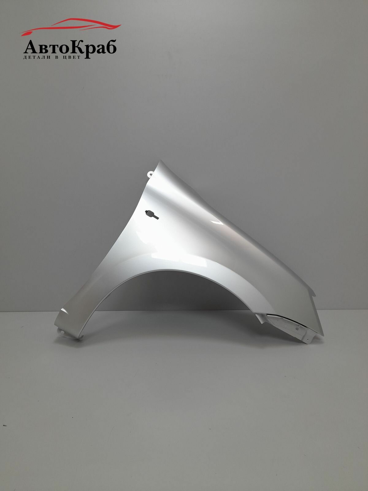 Крыло переднее правое металлическое в цвет для Лада Гранта 1 2011 — 2018 691 - платина серебристый