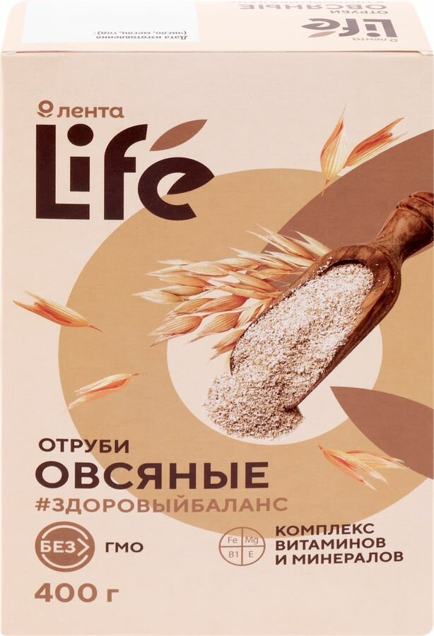 Отруби овсяные лента LIFE, 400г