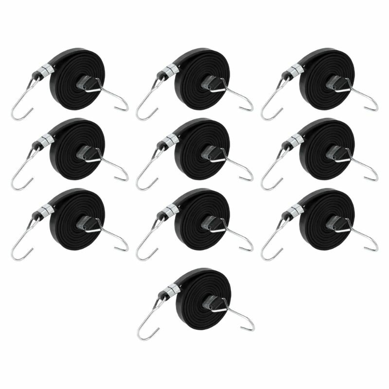 10 шт, эластичная резинка для уличного трамвая и мотоцикла, регулируемый крючок для ремня, веревка для крепления багажа, банджи-джампинг-скакалка-высокая эластичность, утолщенная на 1,5 метра