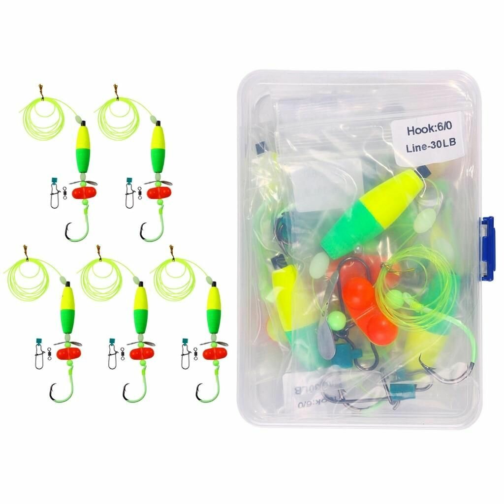 Оснастка для ловли сома, зеленый желтый - No. 6