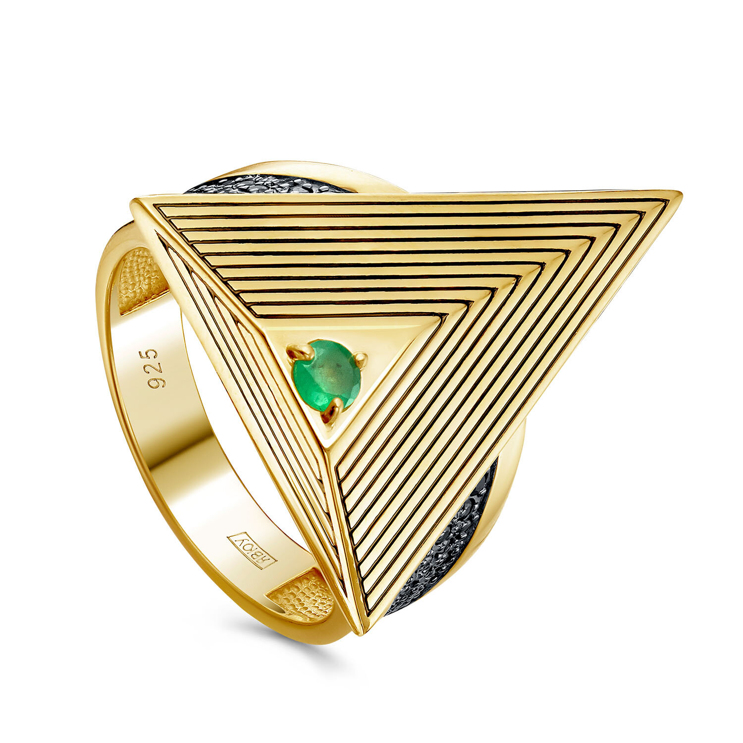 Кольцо, серебро, 925 проба, фианит