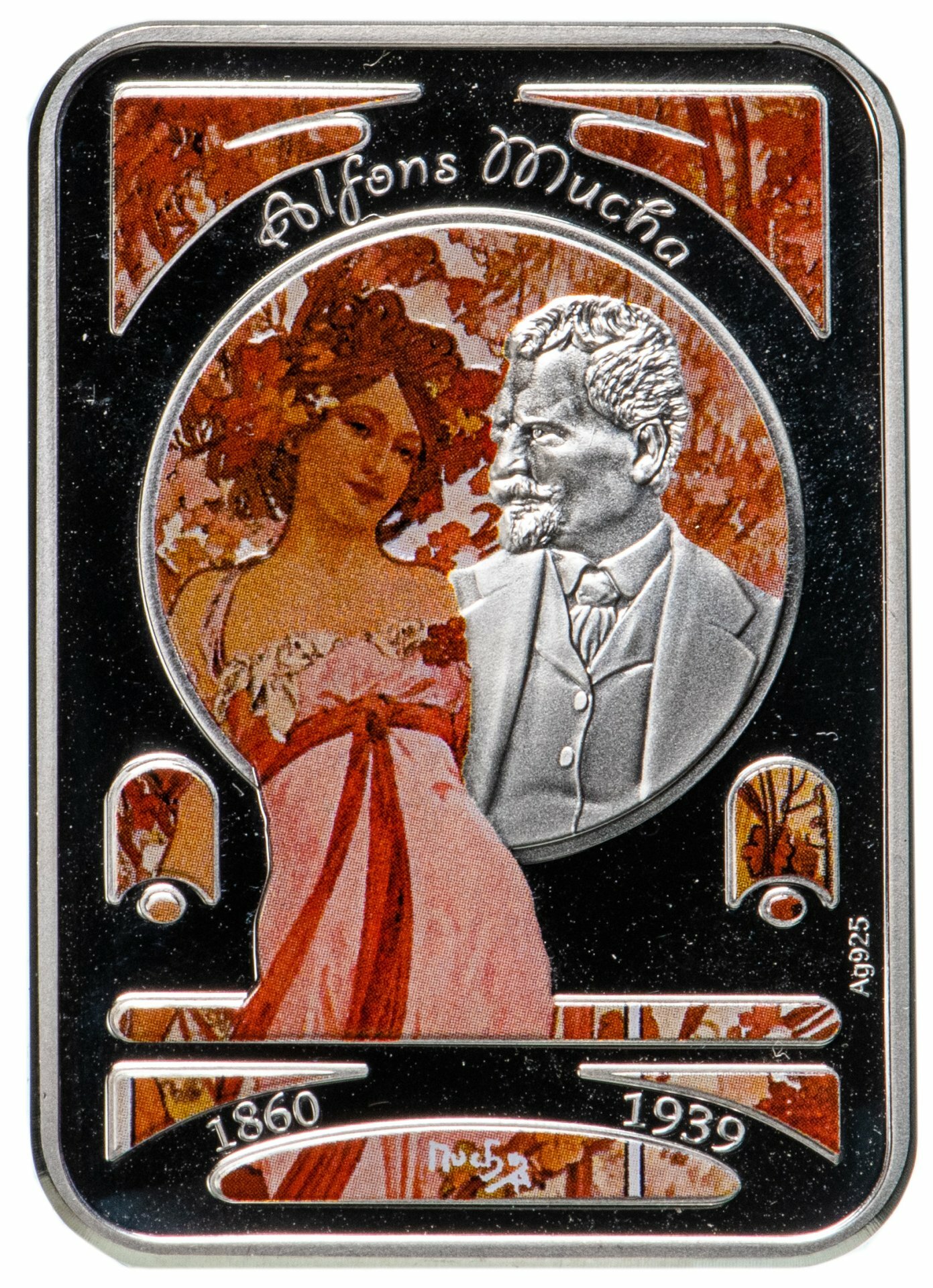 Остров Ниуэ 1 доллар 2010 "Мир живописи - Альфонс Муха", Серебро 925, в сохранности Proof