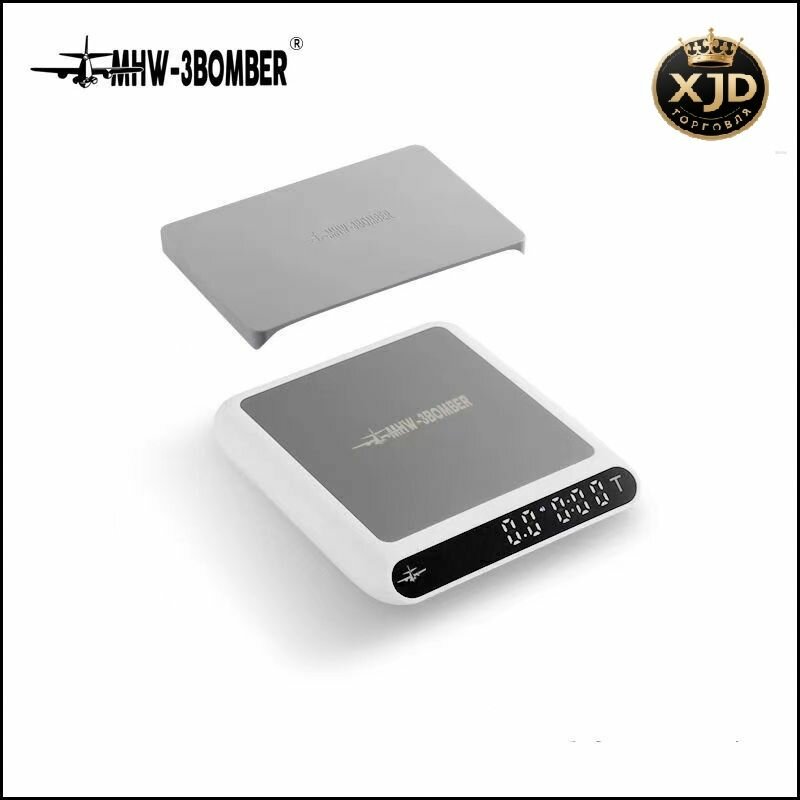 Эксклюзивные электронные весы для кухни с таймером заваривания кофе Formula Smart Coffee модель MHW3BOMBER в белом цвете