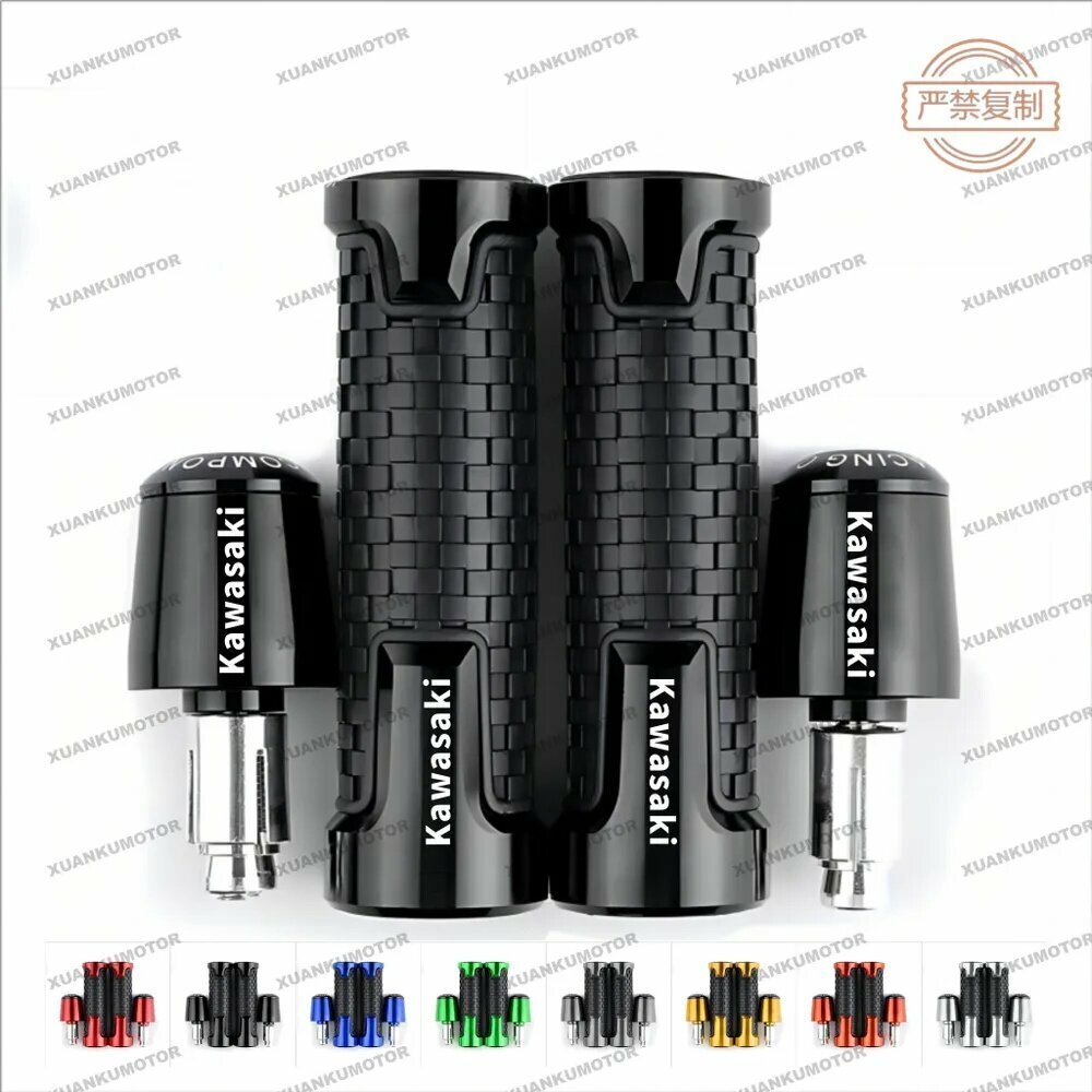 Для Kawasaki ZZR600 1990-2009, ZX14R/SE ZX25/250R 2020-2025, Z1000SX/NINJA1000/Tourer 2011-2020, Нескользящая накладка на ручку рулевого колеса мотоцикла (алюминиевый сплав, резина) Кавасаки 23456789