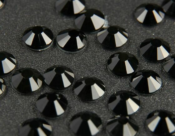 Стразы SS20 JET, стеклянные кристаллы 12 граней с холодной фиксацией NONFIX для маникюра, декора одежды, сценических костюмов и рукоделия, набор для украшения ногтей и аксессуаров