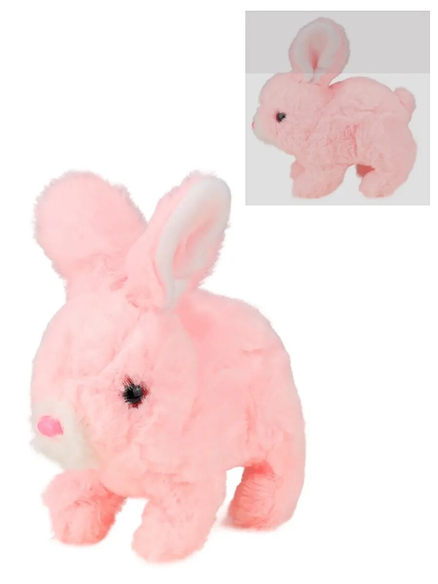 Игрушка интерактивная мягкая кролик (15х15,5см, ходит, звук