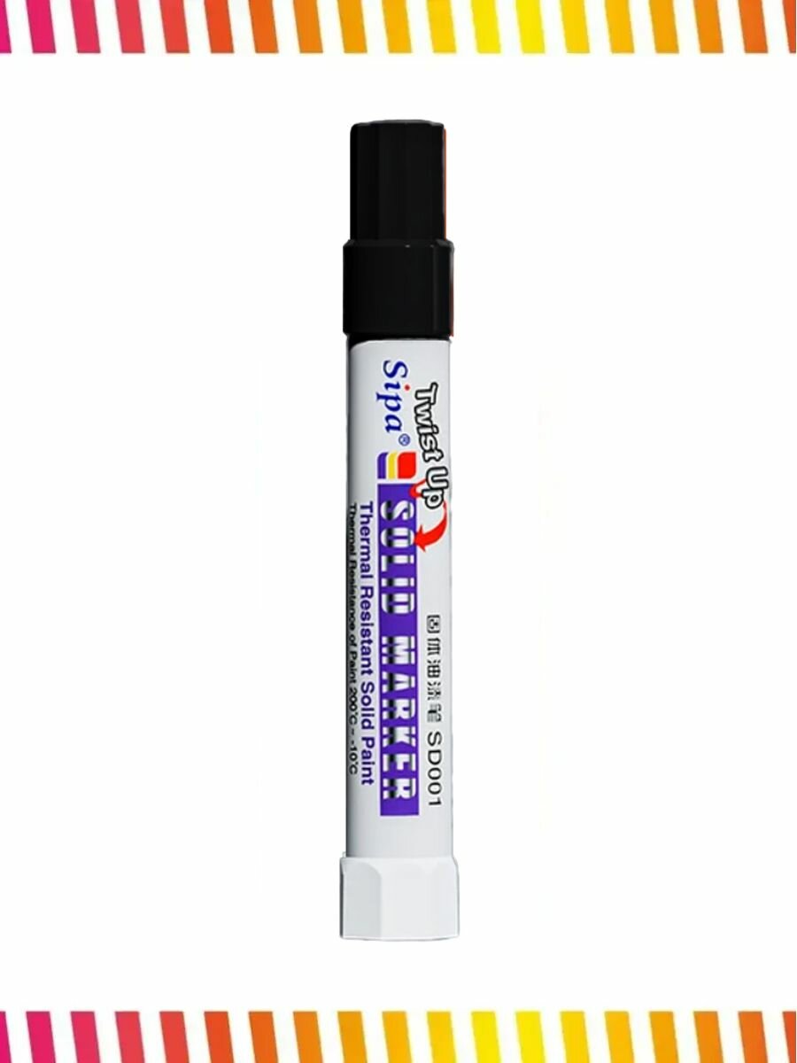 Маркер восковой Sipa solid marker черный для граффити