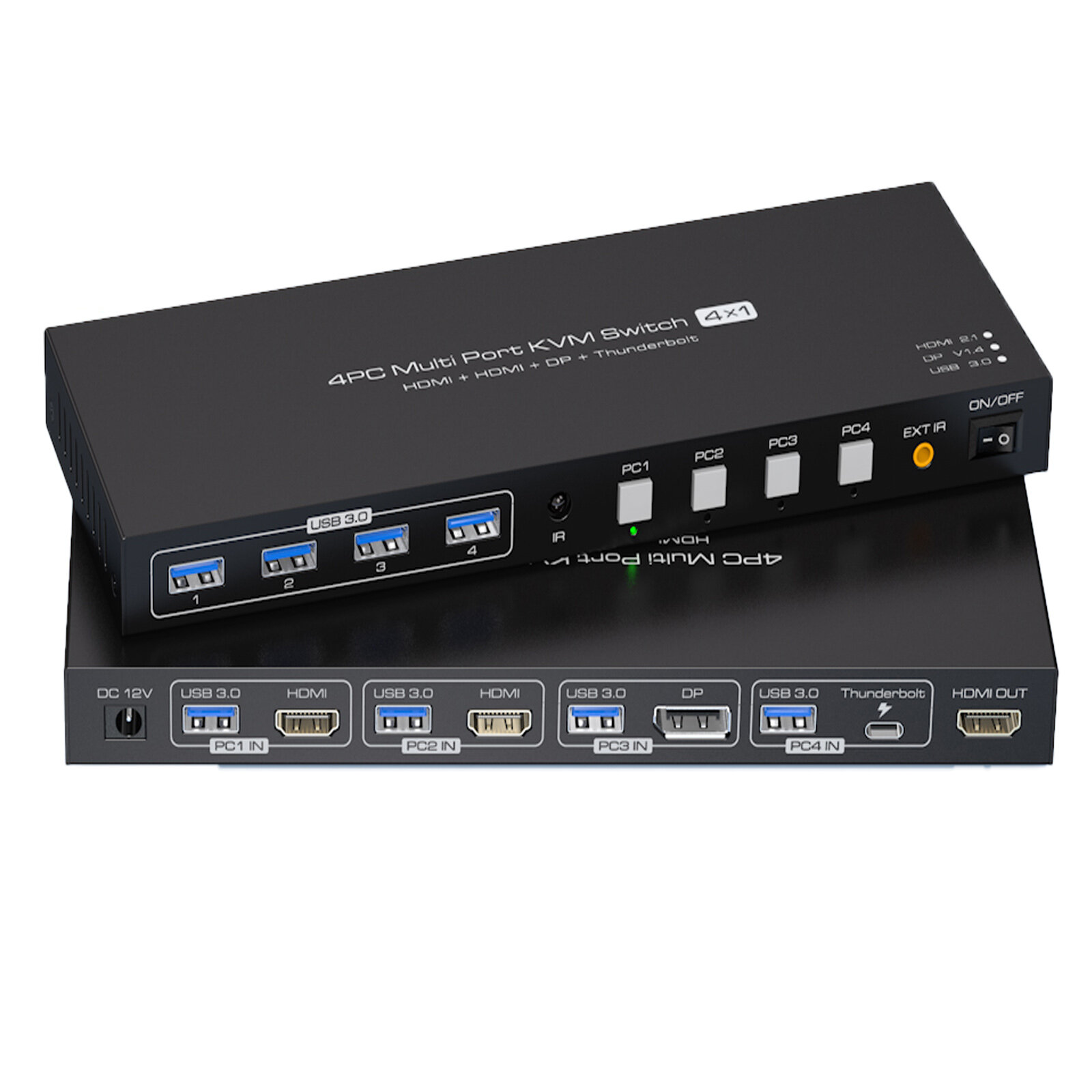 THUNDERBOLT4 + HDMI + DP порт Переключатель KVM