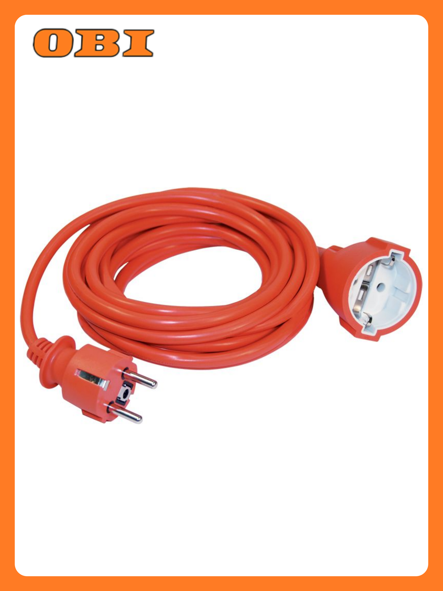 Удлинительный шнур IEK УШ-01РВ оранжевый с заземлением 5 м 3х1,0 кв. мм