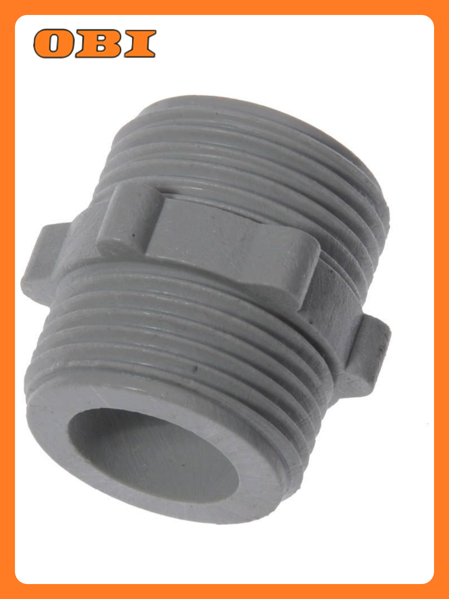 Ниппель (бочонок) 3/4" н/н пластмассовый, MP-У