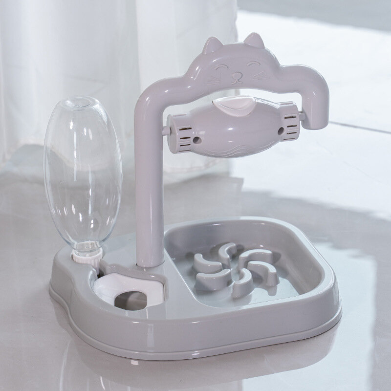 Интерактивная кормушка-головоломка для мелких и средних собак и кошек, серый цвет, игрушка для умственной стимуляции