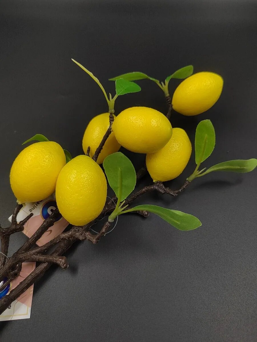 Муляж ветки лимонов Ultramarine "Ветка лимона", декоративный, желтый