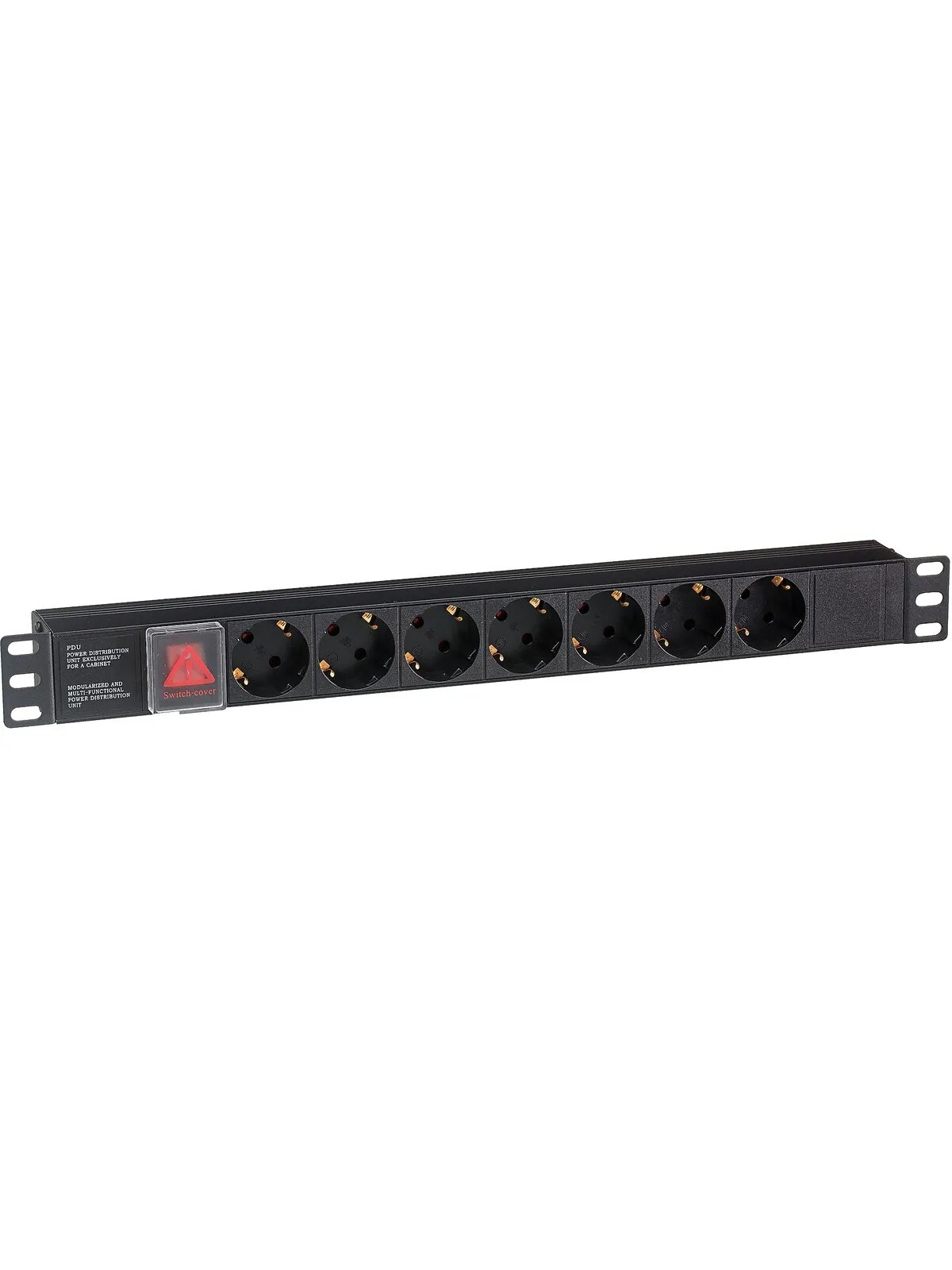 Блок розеток Exegate ServerPro PDU-19H703 Al-7S-C20-SW 7 розеток, Алюминий, Черный