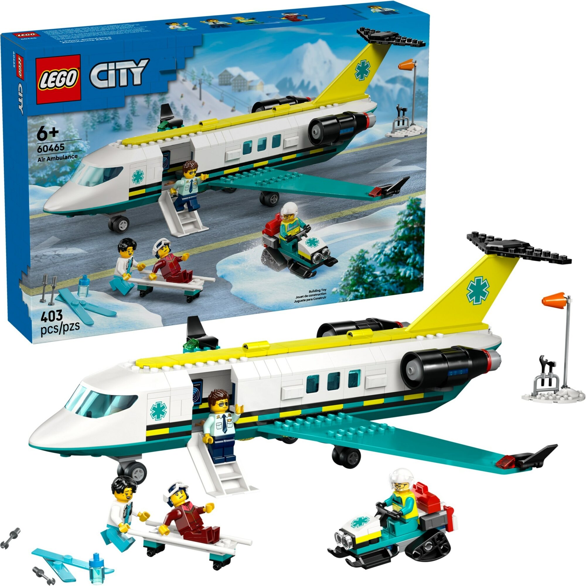 Конструктор LEGO City 60465 Самолет экстренной воздушной помощи, 403 детали, от 6 лет