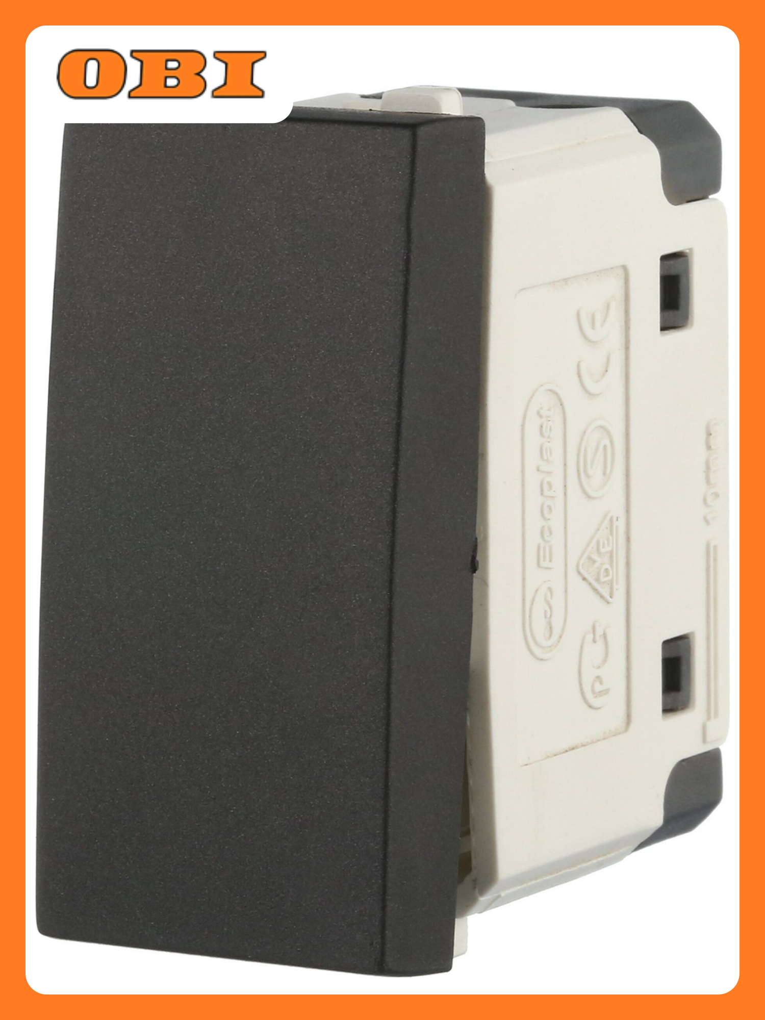 Переключатель CROSSLINK LK45 1 клавиша черный бархат 45Х22,5 мм