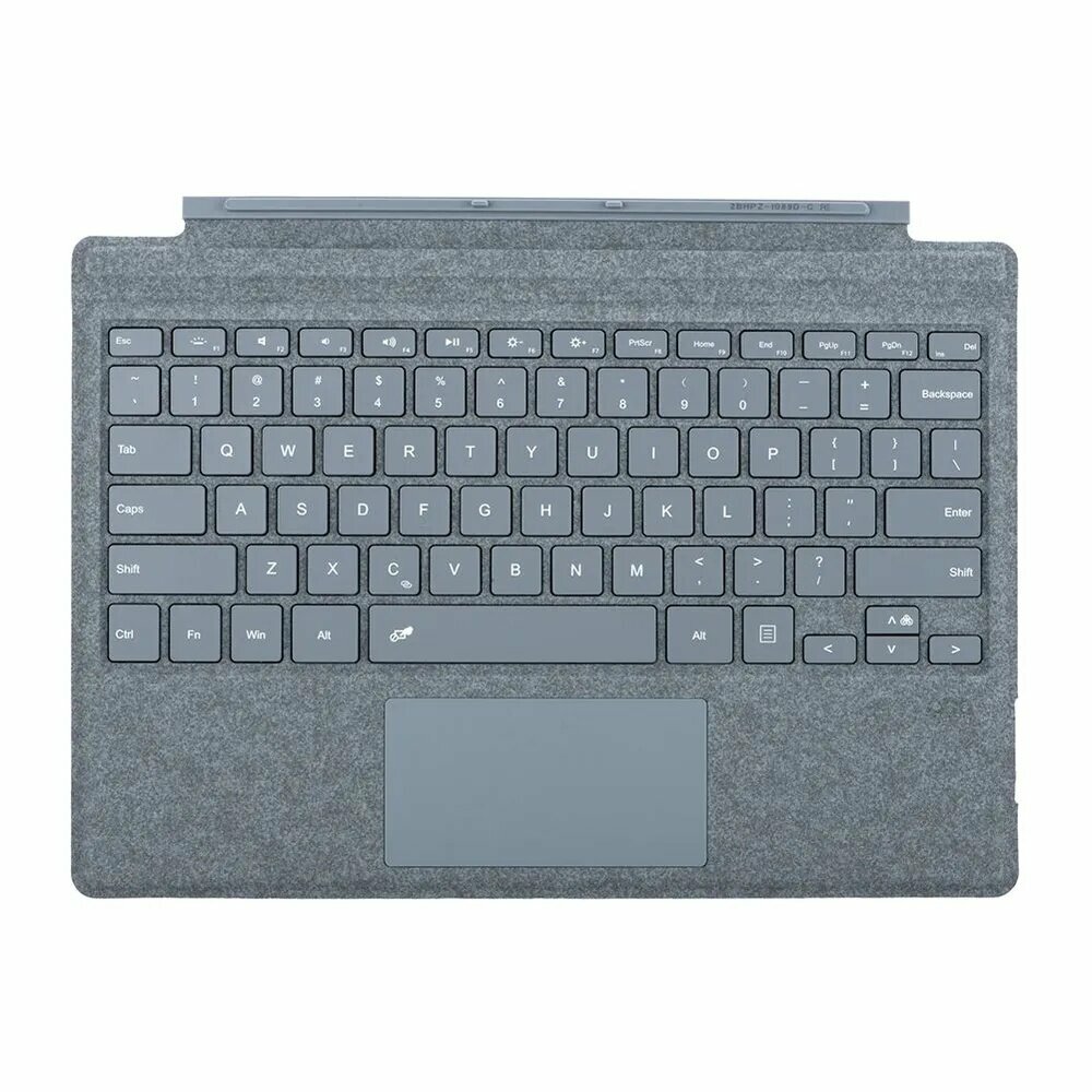Клавиатура беспроводная Bluetooth-клавиатура для Surface Pro 3/4/5/6/7/7 Plus, с разноцветной RGB подсветкой, беспроводное подключение, (Ice Crystal), Английская раскладка, темно-серый