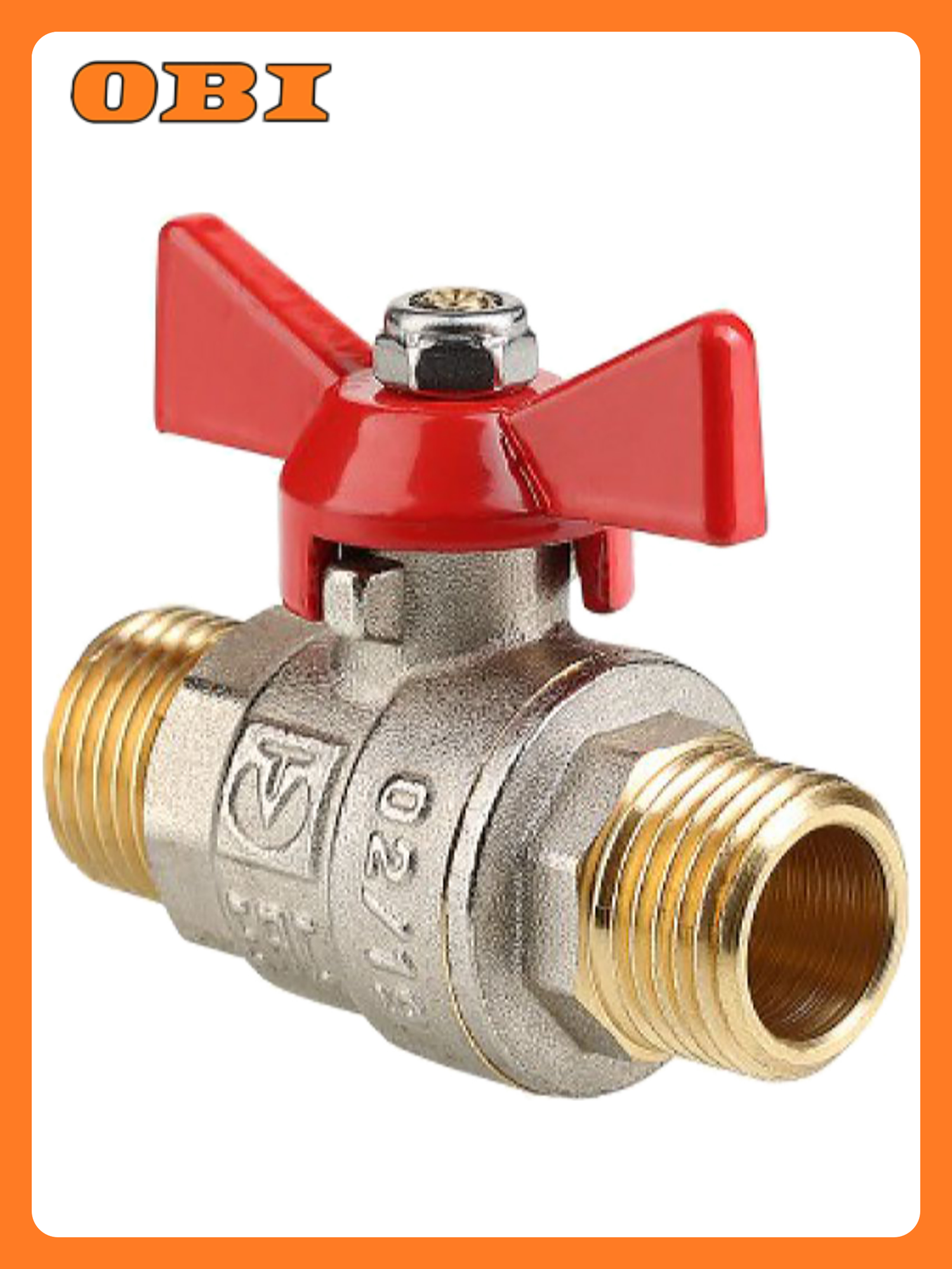 Кран шаровой латунь никелированный VALTEC Base AAV219004 1/2"