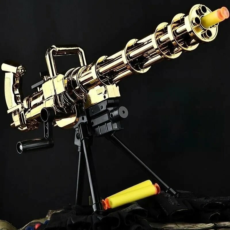 Игрушечный автомат "Миниган", стреляет мягкими пулями, для мальчика