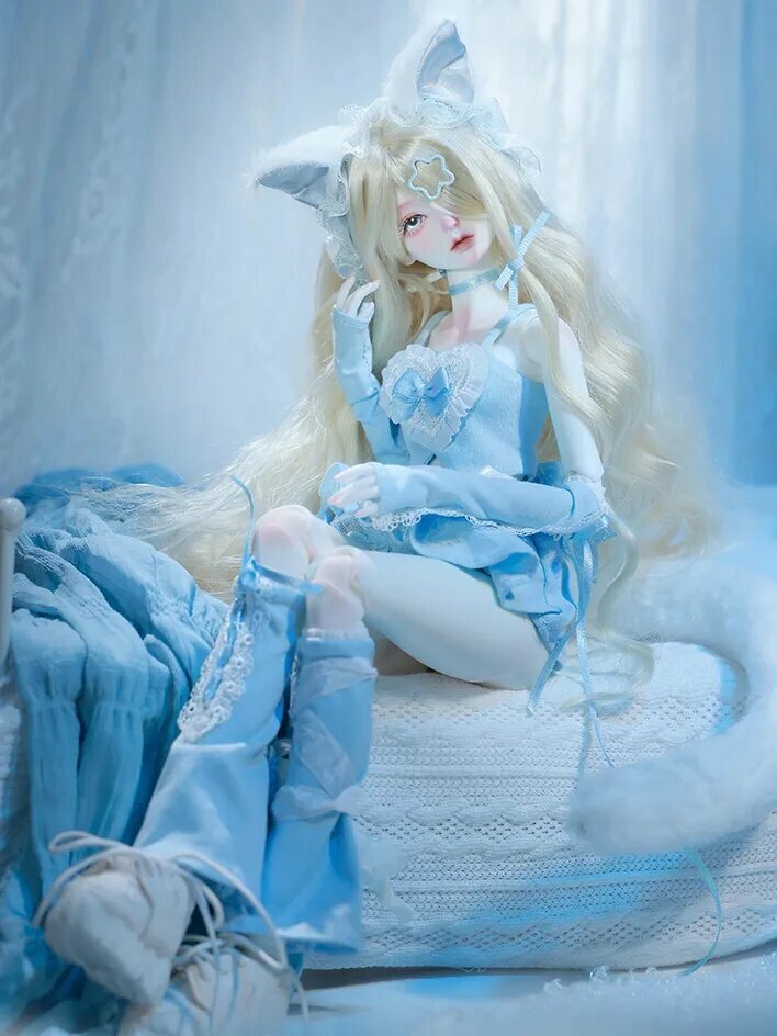 Кукла "Голубая кошка" BJD с шарнирным соединением 1/4 46см