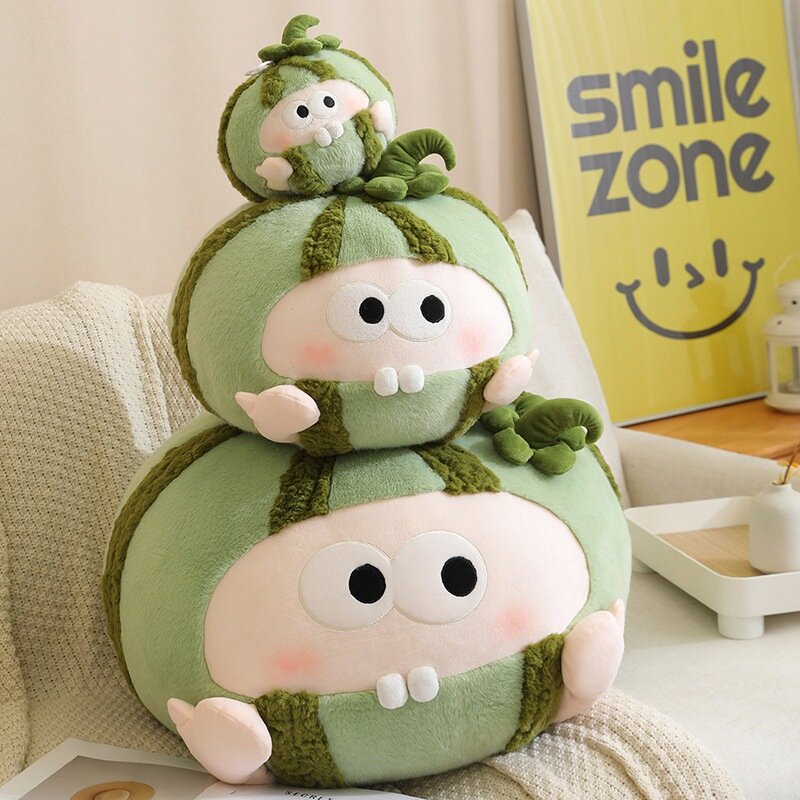 Арбузная плюшевая игрушка Веселая креативная сеть Красная игрушка Ешьте дыни_35cm 0.72kg