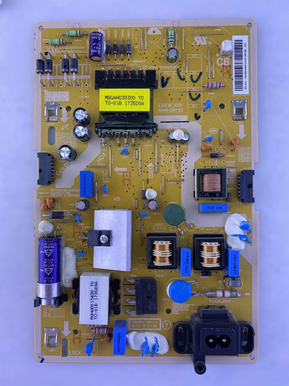 Блок питания PSU: BN44-00727A REV1.2 L55C2Q_EDY для телевизора UE48H8000AT, UE55H6800AU