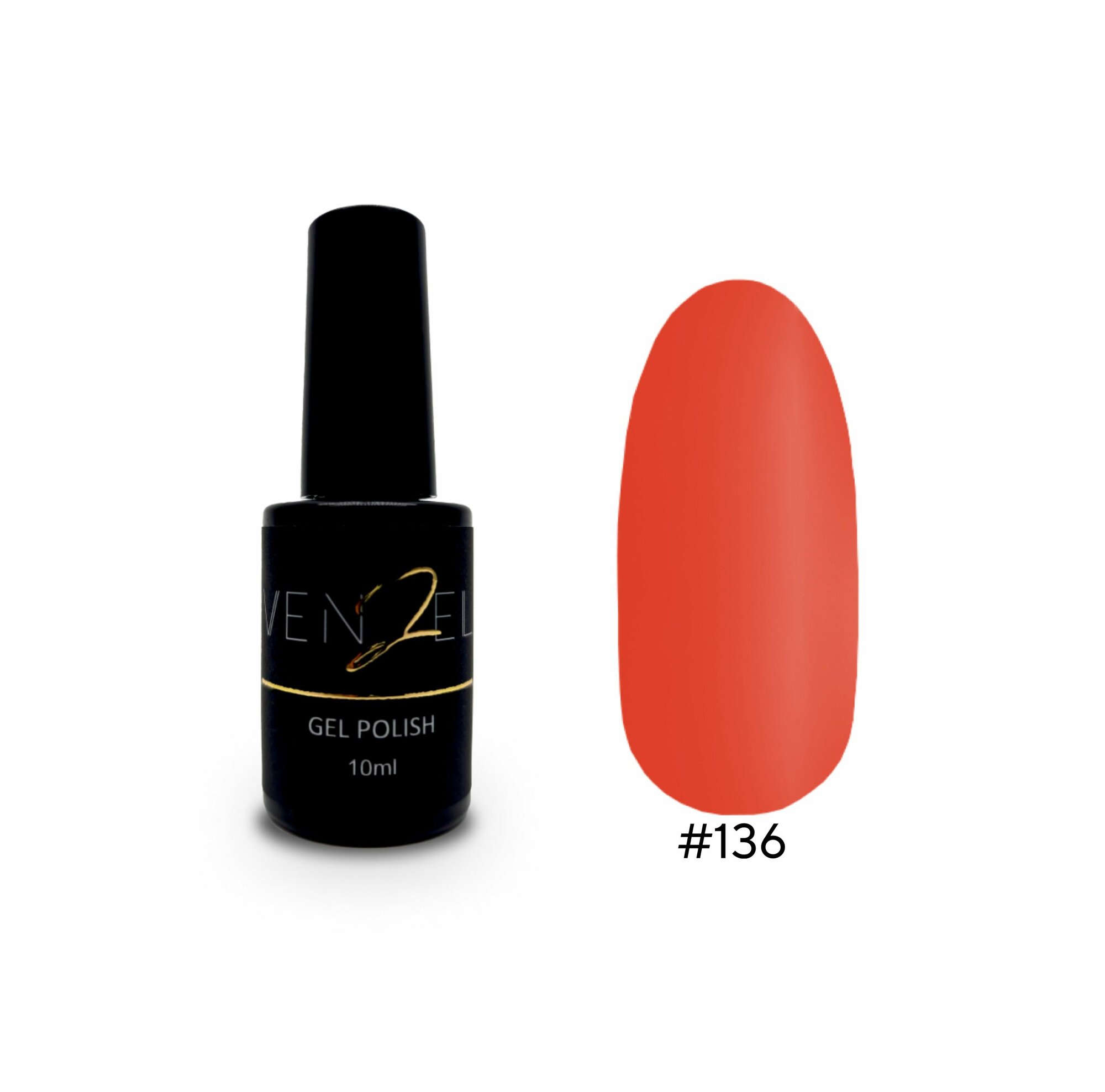Venzel-136 терракотовый гель-лак для ногтей плотный 10ml